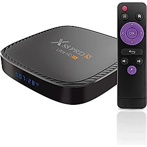 Android TV Box 10,0, X88 Pro Android TV Box 4GB RAM 64GB ROM, H616 Quad Core Cortex-A53 6K UHD 3D Dual-WiFi 2.4GHz/5.0GHz Ethernet 100M Bluetooth 5.0, Smart TV Box