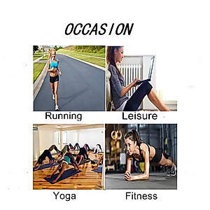 Neonysweets High Waist Yoga Leggings with Pockets Workout Athletic Running Pants Leggings Steel Gray L