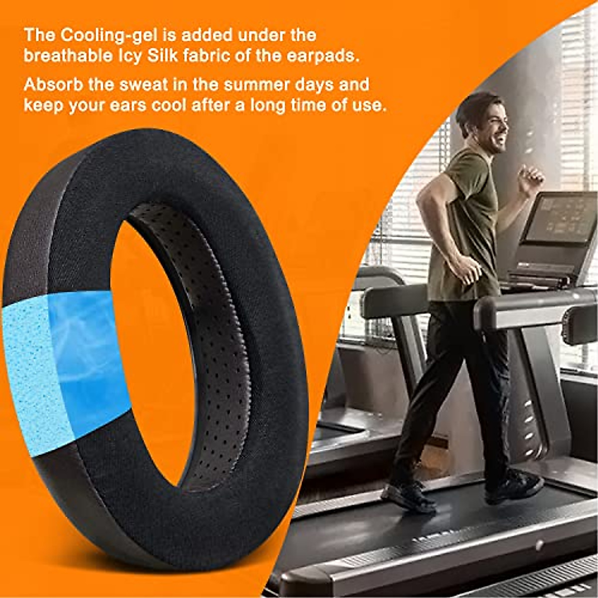 SOULWIT Cooling-Gel Earpads Cushions Replacement for Corsair HS75 XB HS70/Pro HS60/Pro HS50/Pro Gaming Headset/Headphones, Ear Pads with High-Density Noise Isolation Foam