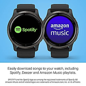 Garmin 010-02430-01 Venu 2, GPS Smartwatch with Advanced Health Monitoring and Fitness Features, Slate Bezel with Black Case and Silicone Band