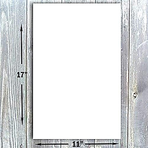 Hamilco White Cardstock Thick 11x17 Paper - Heavy Weight 80 lb Cover Card Stock 50 Pack