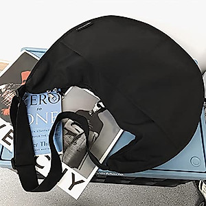 GAI Dumpling Bag Hobo Bags Unisex Canvas Crossbody Tote Large Handbags Student Shoulder Bag (Black)