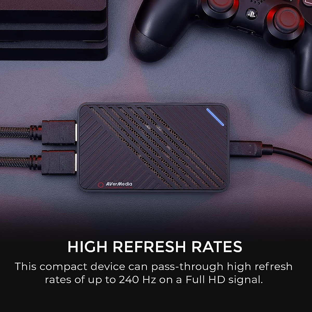 AVerMedia Live Gamer Ultra GC553 – 4K60 HDR Pass-Through, 4K30 Capture, Low Latency for Xbox Series X/S, PS5, Switch, Windows 11/macOS 10.13