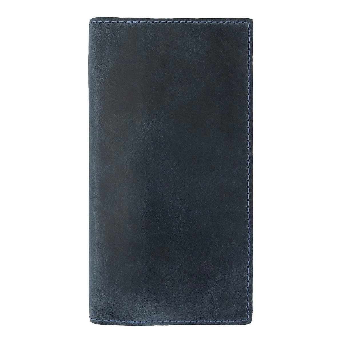 Hide & Drink, Checkbook Cover, Minimalist Organizer, Check Presenter, Bill Holder for Waiter and Waitress, Restaurant Accessories, Full Grain Leather, Handmade, Slate Blue