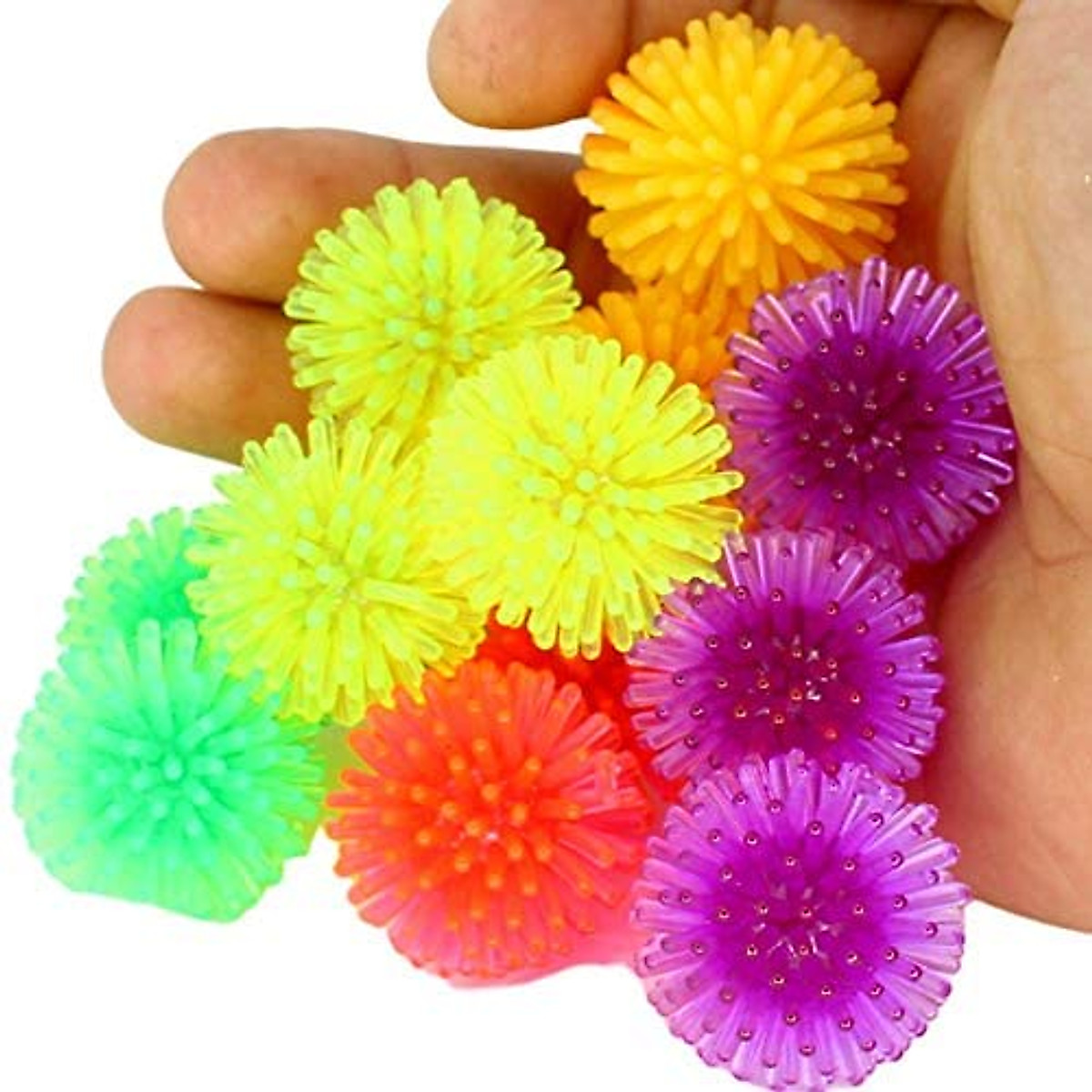 1205 Spike Ball Small Bird Parrot Toy Part Craft Parrot cage Toys Cages Hedge Plastic (Pack 12)