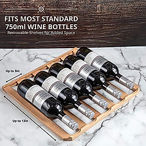 Ivation 33 Bottle Dual Zone Wine Cooler Refrigerator w/Lock | Large Freestanding Wine Cellar For Red, White, Champagne & Sparkling Wine | 41f-64f Digital Temperature Control Fridge Stainless Steel