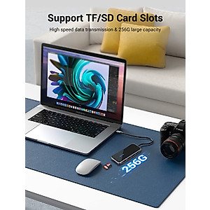 VENTION USB C Docking Station Dual Monitor - 10 in 1 USB C Hub Multiport Adapter with 4K HDMI VGA 100W PD 4 USB Ports Gigabit Ethernet SD/TF Card Reader for MacBook Pro Air Dell XPS HP