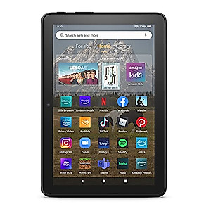 Amazon Fire HD 8 tablet, 8” HD Display, 32 GB, 30% faster processor, designed for portable entertainment, (2022 release), Black, without lockscreen ads
