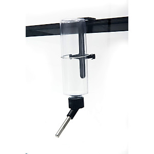 Lixit 8oz Aquarium and Wire Cage Water Bottle for Mice, Hamsters and Other Small Animals (8oz + Bowl)