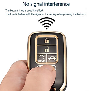 Lcyam Key Fob Cover Case with Keychain Strap, Compatible with Honda Accord Civic CR-V Passport Pilot Insight Smart Key, Green