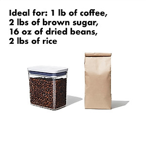 OXO Good Grips POP Container Bundle - Airtight Food Storage Containers - Big Square Medium 4.4 Qt and 1.7 Qt Rectangle