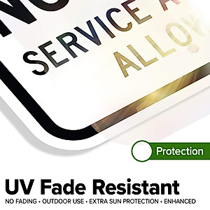 No Pets - Service Animals Allowed Sign, 12x18 Inches, Rust Free .063 Aluminum, Fade Resistant, Made in USA by My Sign Center