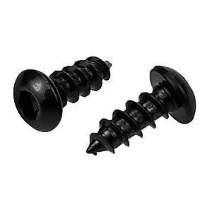 Xiaoyztan 100 Pcs M6x16 Truss Head Hex Socket Pointed Wood Screws Oxide Coated Carbon Steel Self-Drilling Screws