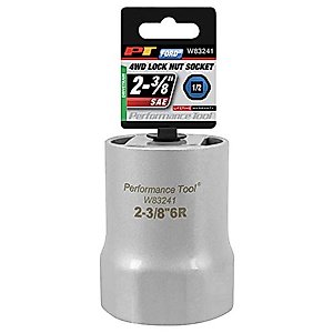 Performance Tool W83241 1/2 Drive Rounded Lock Nut Socket, 2-3/8-Inch Used on Ford Explorer, Ranger and Bronco II with Automatic Hubs