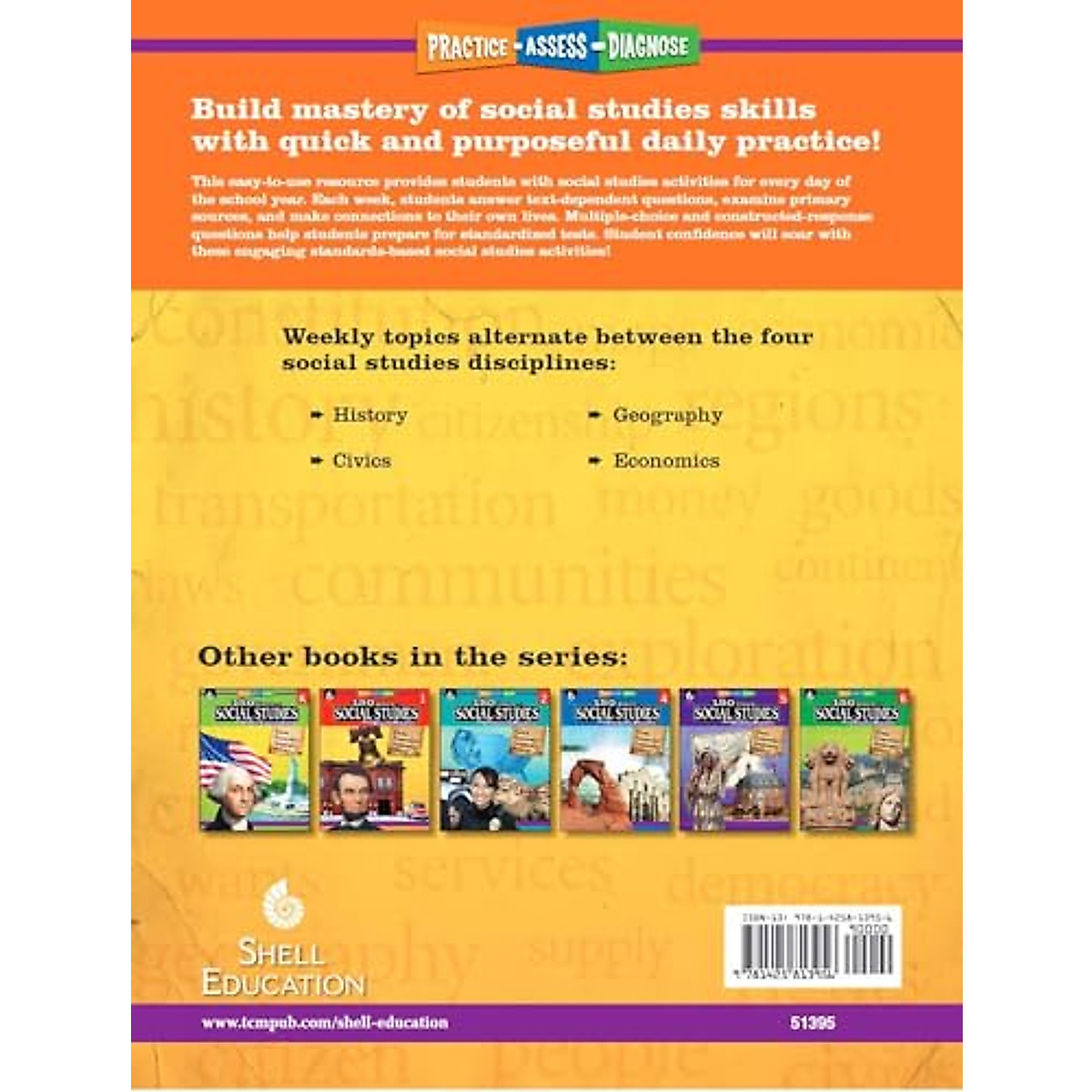180 Days: Social Studies, Civics for 3rd Grade Practice Workbook for Classroom and Home, Cool and Fun Practice Created by Teachers (180 Days of Practice)