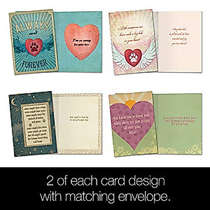 Tree-Free Greetings Forever Friends Pet Sympathy Card Assortment, 5 x 7 Inches, 8 Cards and Envelopes per Set (GA31528)