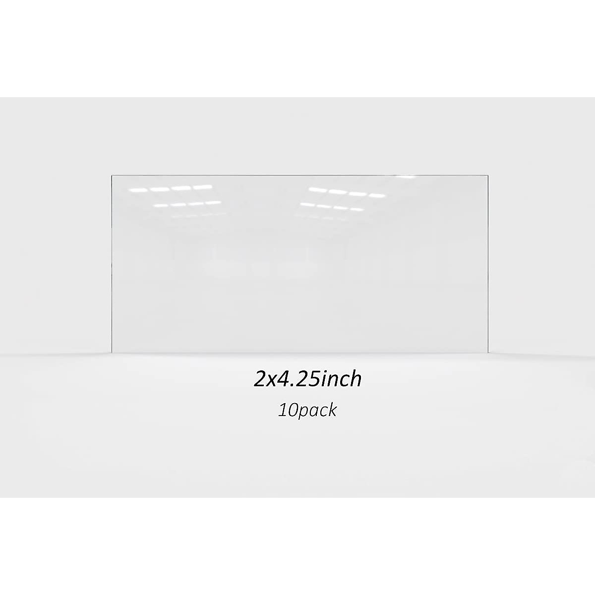 Tefuawe 100% Cast Resin 39 Plastic Replacement Lens, 10 Pack, Clear Cover Lens for Solar Auto Darkening Welding Filter 2”x4.25”