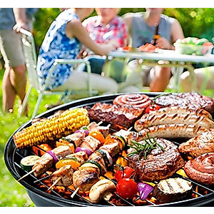 Premium Portable Charcoal Grill Original Kettle for Outdoor Grilling 14 Inch - Barbeque Grill and Smoker for Outdoor Picnic, Patio, Backyard & Camping