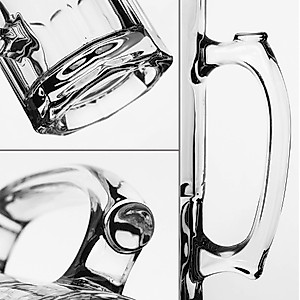 35 OZ Beer Mugs,Heavy Large Beer Glasses with Handle,Classic Beer Mug glasses,Style Extra Large Glass Beer Stein Super Mug