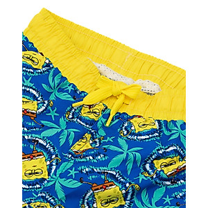SpongeBob SquarePants Swim Shorts Boys Blue Yellow Swimming Trunks 5-6 Years