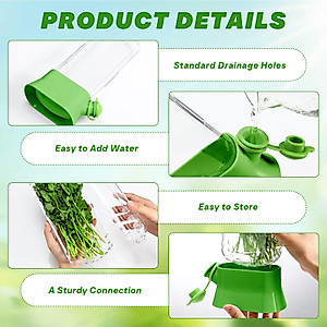 Baderke 2 Pieces Herb Saver for Refrigerator Herb Keeper Herb Storage Containers Herb Saver Pod for Cilantro, Parsley, Asparagus, Keeps Vegetables for 2-3 Weeks (Green)