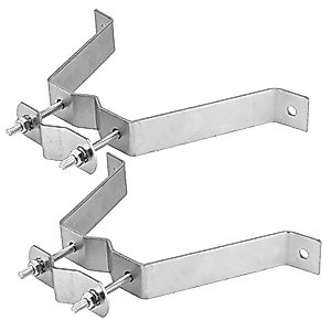 Skywalker 4” Heavy-Duty Wall Mount Pair for TV Antenna Mast with (2) Brackets & Lag Bolts