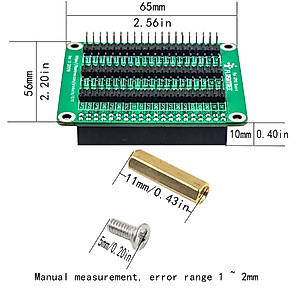 jujinglobal RPi GPIO Extension Module Breakout Board Compatible with Raspberry Pi 3/2 Pi Model B+ Zero