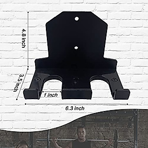 LABFROMARS Gym Heavy Duty Barbell Storage Rack Wall Mount Gym Caddy Hanger Olympic Barbell Holder for Wall Stud Home Gymfor Home and Pro,Gym Accessory Storage Resistance Bands,Jump Ropes,Lifting Belt,Barbells.