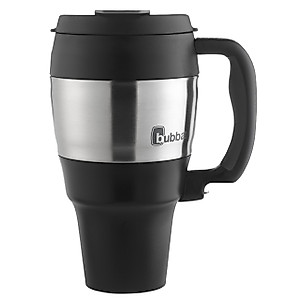 Bubba Brands Travel Mug with SnapSeal Spill-Proof Lid, Double-Wall Insulated Reusable Coffee Cup or Water Bottle with Bottle Opener, BPA-Free, Keeps Drinks Hot or Cold for Hours, 34oz Black