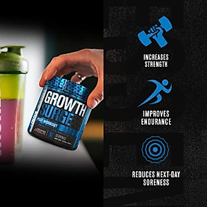 Jacked Factory Growth Surge Creatine Post Workout - Muscle Builder with Creatine Monohydrate, Betaine, L-Carnitine L-Tartrate - Daily Muscle Building & Recovery Supplement - 30 Servings, Watermelon