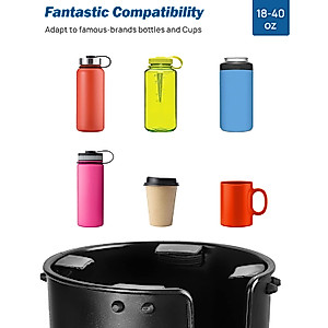 JOYTUTUS Large Stable Cup Holder Expander for YETI, Hydro Flask, Nalgene, Hold 18-40 oz Bottles and Mugs, Car Cup Holder Adapter Fit Most Cup Holder