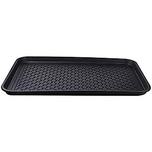 Zenn (1 Pack) Multi-Purpose Durable Black Tray 30" x 15" x 1.2", Indoor & Outdoor Shoe & Boot Tray, Drying Tray, Dog Water Mat, Litter Box Mat