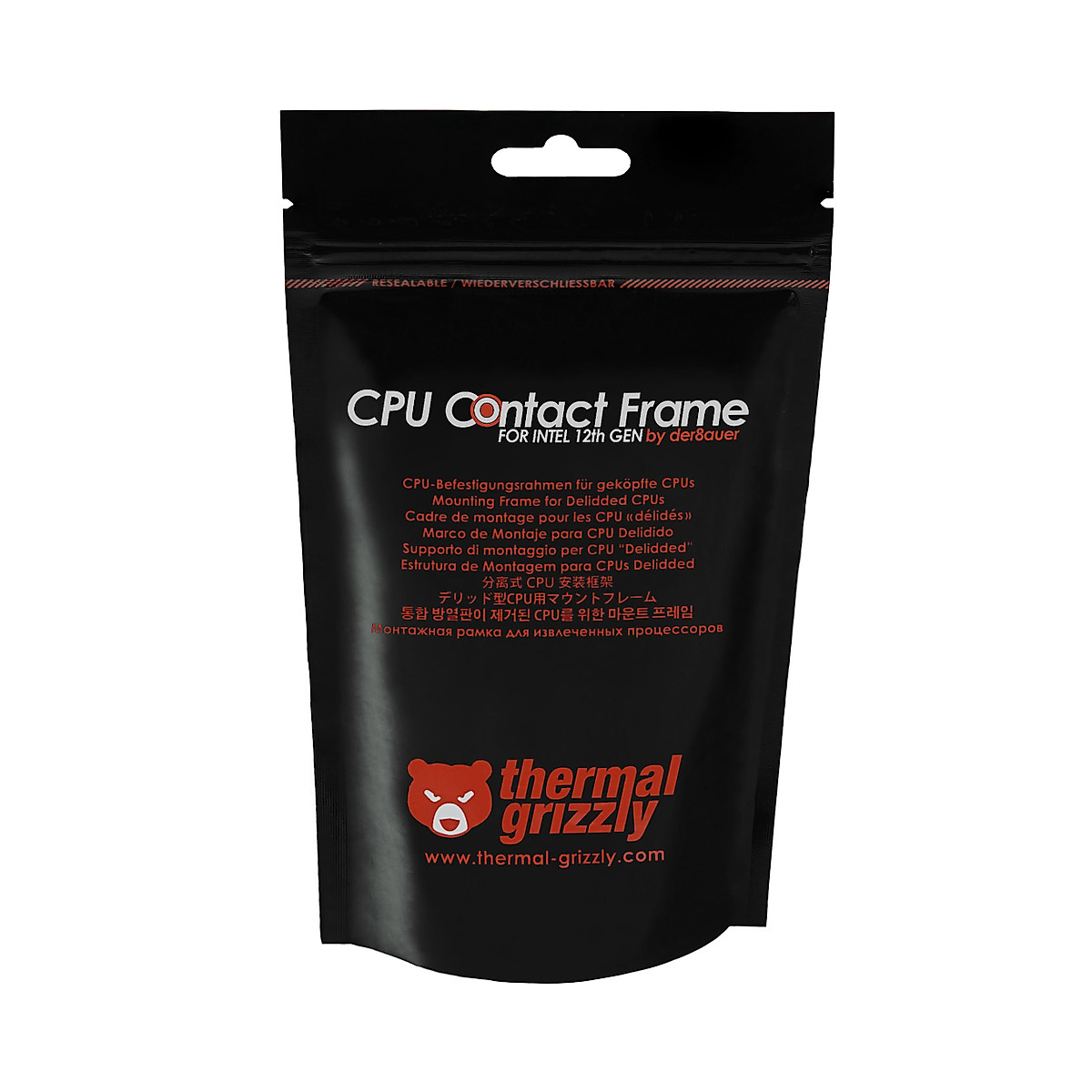 Thermal Grizzly - CPU Contact Frame Intel 12th Generation - for Optimized CPU Contact Pressure to Improve The Cooling Performance - Easy Install - by der8auer