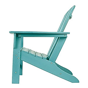 Signature Design by Ashley Sundown Treasure Outdoor Patio HDPE Weather Resistant Adirondack Chair, Blue