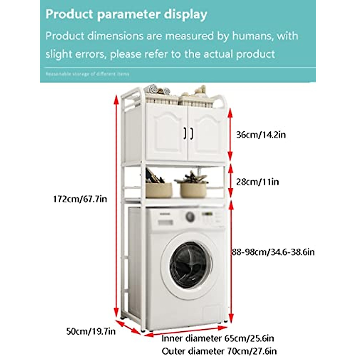 ZXXHNNAIH Large Capacity Toilet Shelf, Clamshell Cabinets Save Space Drum Floorstand Storage Corner Commode Shelf, White Toilet Rack