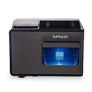 Luma Nugget Countertop Ice Maker, 44 lbs in 24 Hours, Black Stainless Steel Ice Machine, Perfect for Home Bar, Kitchen Countertop, RV, Home Office