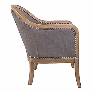 Signature Design by Ashley Engineer Vintage Casual Accent Chair with Nailhead Trim, Brown