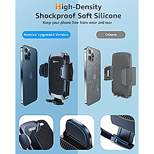 Humixx Phone Mount for Car [Military-Grade Super Suction] Universal Hands-Free Car Phone Holder Mount for Dashboard Windshield Air Vent Car Mount for iPhone 14 Pro Max Plus Samsung All Phones & Cars