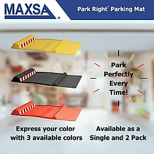 Maxsa 37359-RS Park Right 21" x 11" x 2" Parking Mat, Red