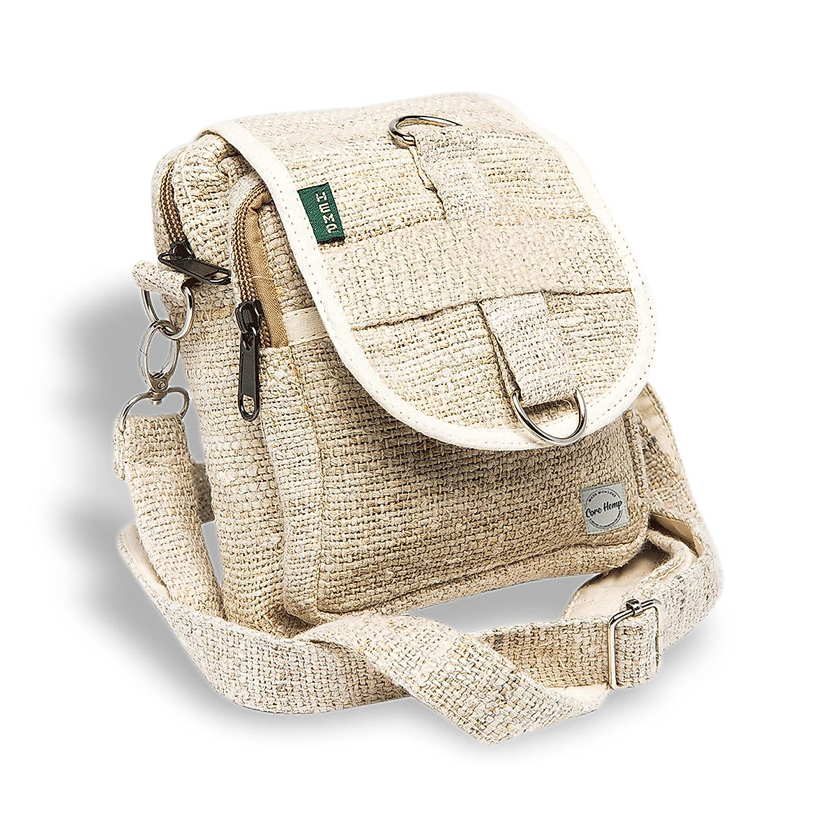 Core Hemp Crossbody Bag - Handmade Crossbody Natural Purse