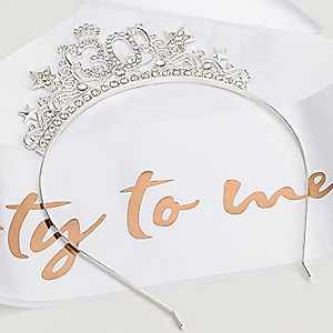 CIEHER 30th Birthday Headband + 30th Birthday Sash Talk Thirty to Me, 30th Birthday Decorations for Women 30th Birthday Crown 30th Birthday Gifts for Her Happy 30th Birthday Party Supplies