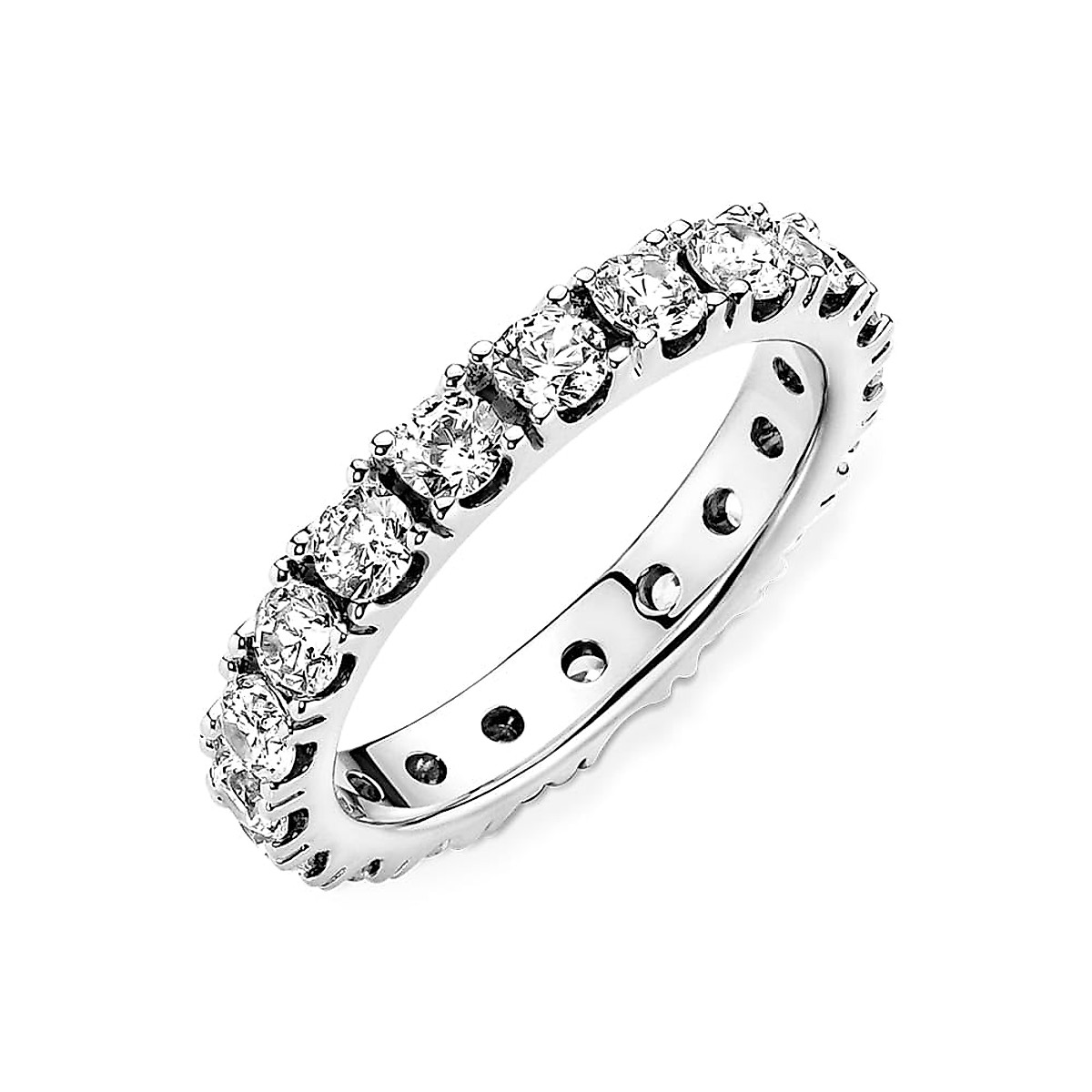 Sparkling Row Eternity Ring, Size 5