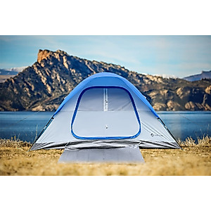 Tahoe Trails Camping Tent, 5 Person Weatherproof Dome Tent with Roomy Interior, Rainfly, Carry Bag, Easy Setup Outdoor Family Tent for Backyard Sleepovers Hunting Hiking and Mountaineering Travel