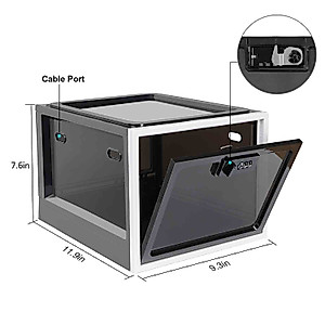 Gemaxvoled 2 Pack Medicine Lock Box, Large Capacity Premium Material Lockable Storage Bin Organizer Box for Safe Medication/Fridge Food/Snacks/Phone/Tablet Jail(Black)