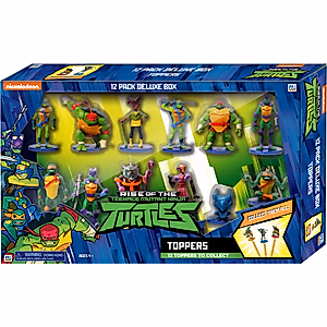 Teenage Mutant Ninja Turtles Toppers, 12 Pieces Deluxe Pack - for Writing, Party Decor, Toppers Gifts playable Figures, Ninja Turtle Party Supplies – Quality Gifts for Ages 3+ by PMI