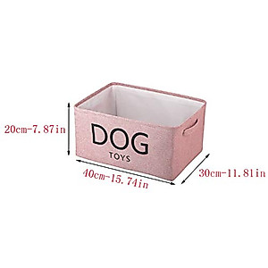 Morezi Canvas Storage Basket Bin Chest Organizer - Perfect for Organizing Toy Storage, Baby Toys, Kids Toys, Dog Toys, Baby Clothing, Children Books, Gift Baskets - Pink
