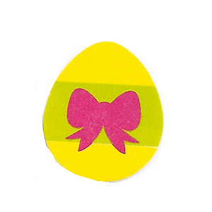 Baker Ross AR153 Easter Egg Foam Stickers - Pack of 125, Spring Self Adhesive Puffy Scrapbook Stickers Themed Embellishments for Kids Arts and Crafts