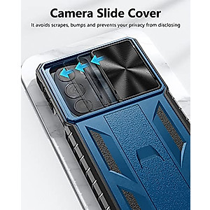 WTYOO Case for Motorola Edge-Plus 2022: Motorola Edge Plus 5G UW 2022 Case - Military Grade Drop Proof Phone Protective Cover with Kickstand and Slide Cover Protection - Durable Shockproof Textured