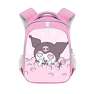 Cartoon Cute Backpack Ku-ro-mi My-Melody Cinn-amo-roll Cosplay Schoolbag Kawaii Student School Bag for Girls Birthday Gifts pink 24