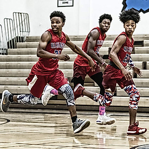 McDavid VES with HEX Padding. Leg Compression Sleeve with Pads (Pair of 2) Graffiti/Black - Medium